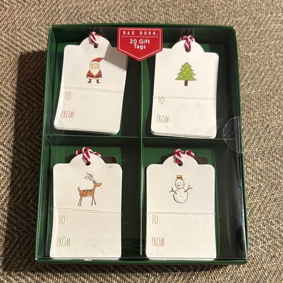 Rae Dunn | Holiday | Nwt Rae Dunn Holiday Christmas Gift Tags Set 2 ...